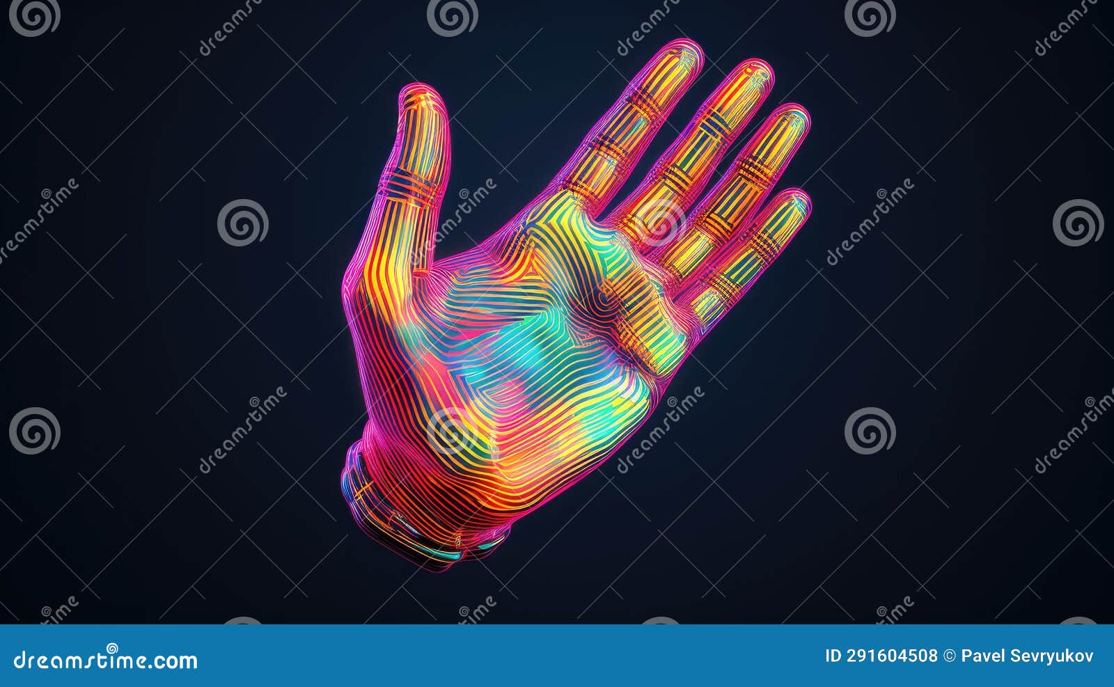 Render voxel human hand stock illustration. Illustration of palm ...