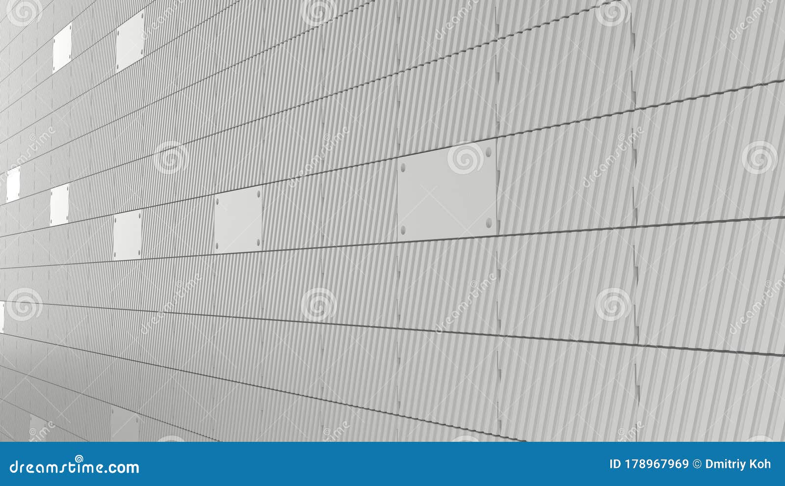 Render of a Wall of Two Types of Concrete Tiles Stock Illustration ...