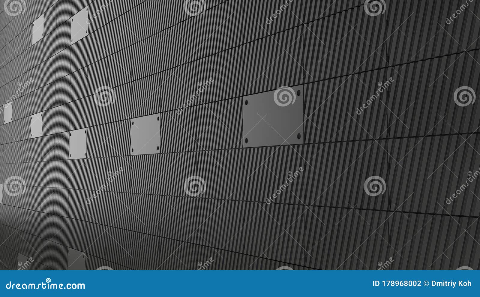 Render Of A Wall Of Two Types Of Concrete Tiles Stock Photography ...