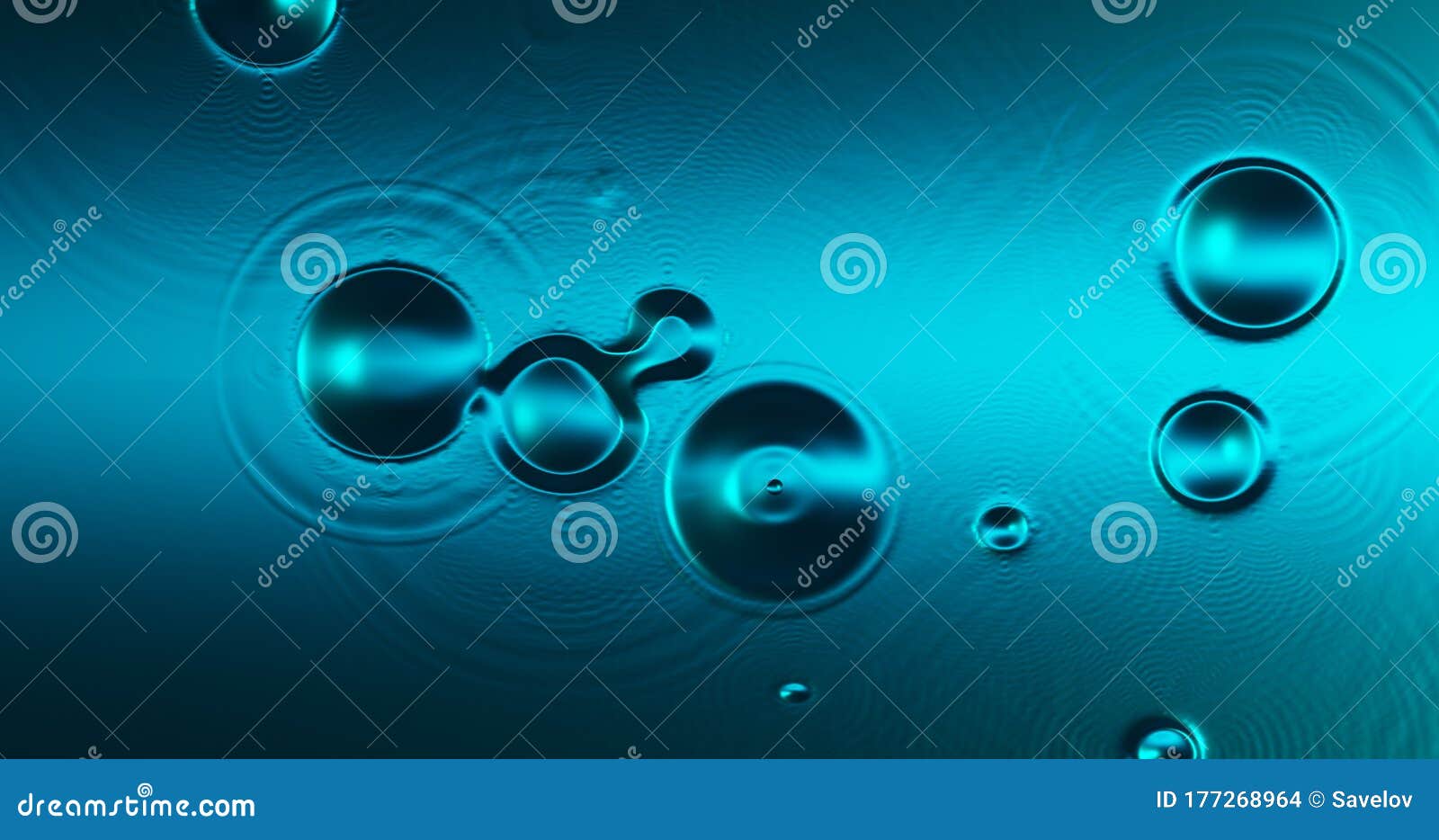 Render with Water Waves from Falling Drops Stock Illustration ...