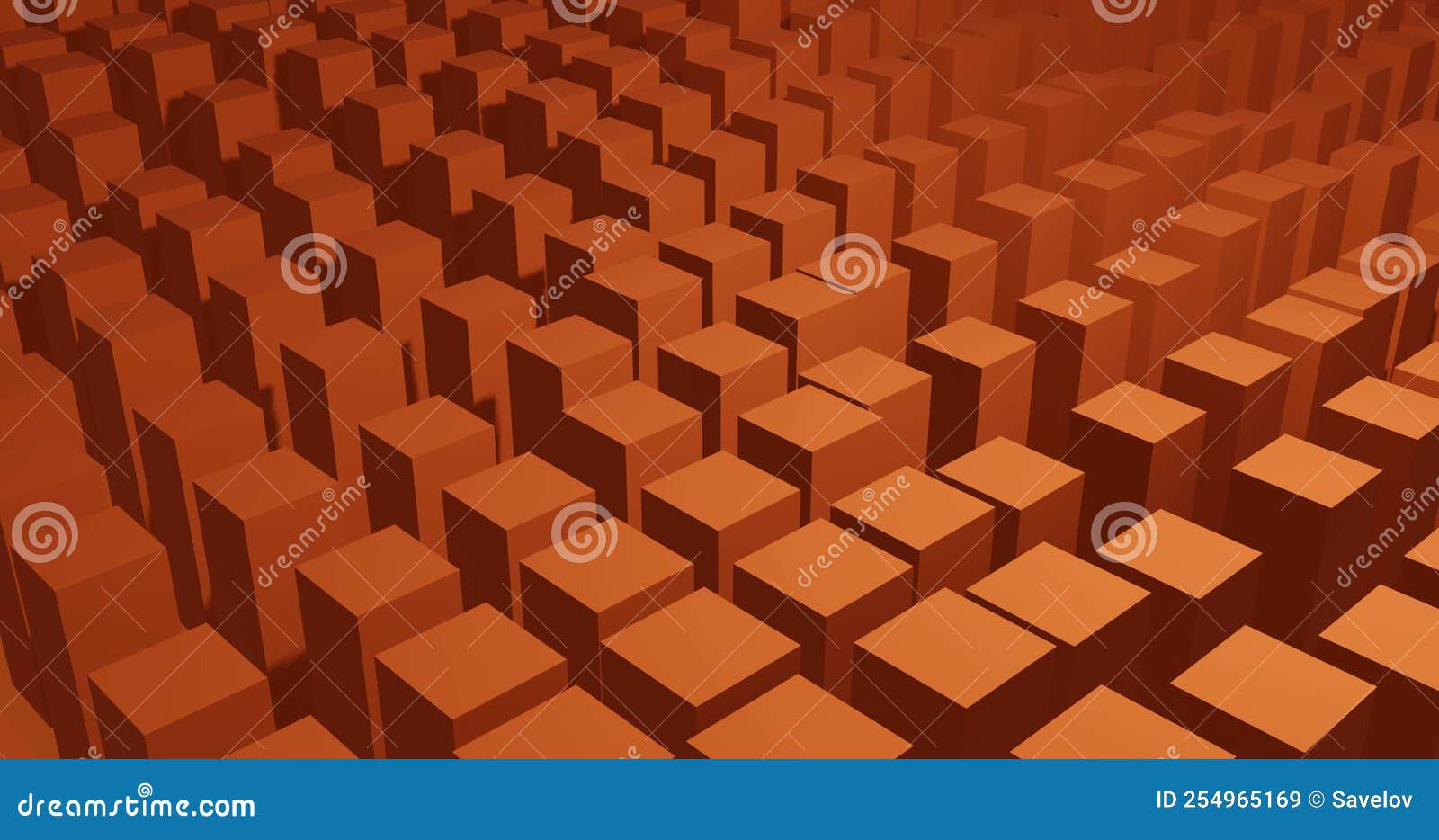 Render with Waves from Orange Rectangles in Isometry Stock Video ...