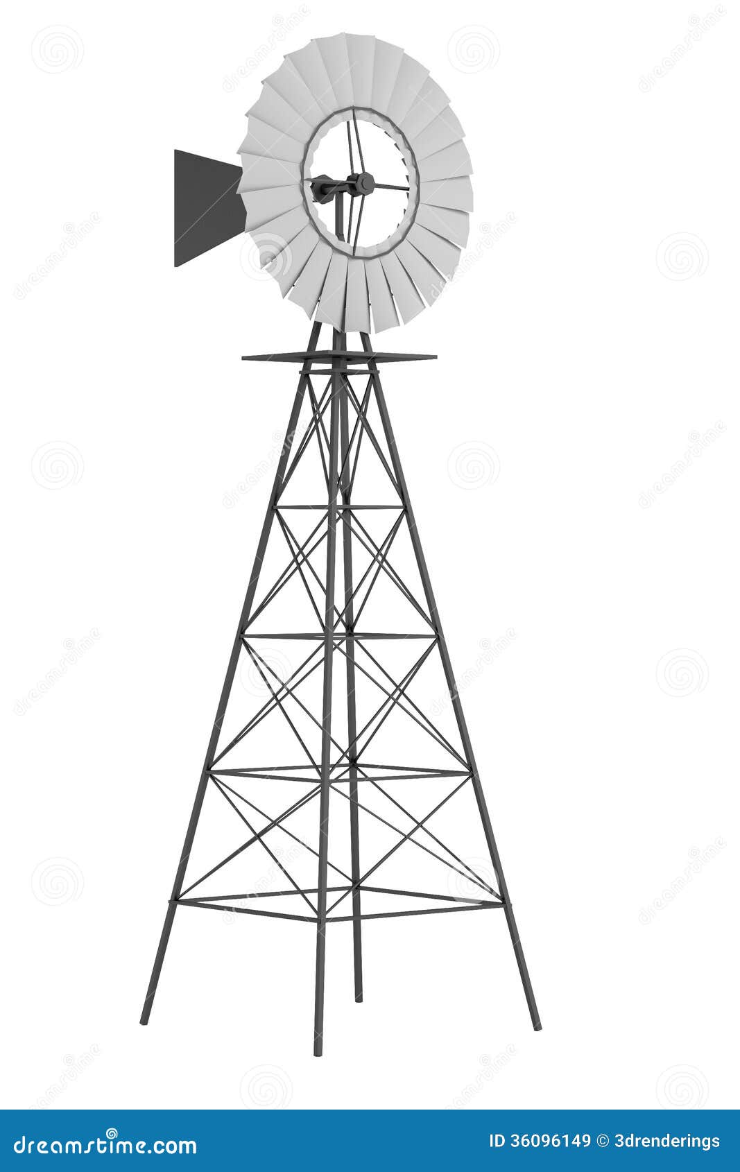 Render of windmill stock illustration. Illustration of wester - 36096149