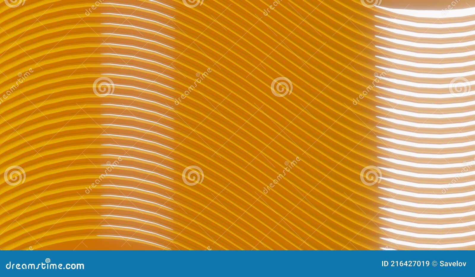 Render with a Yellow Curved Surface with Highlights Stock Illustration ...