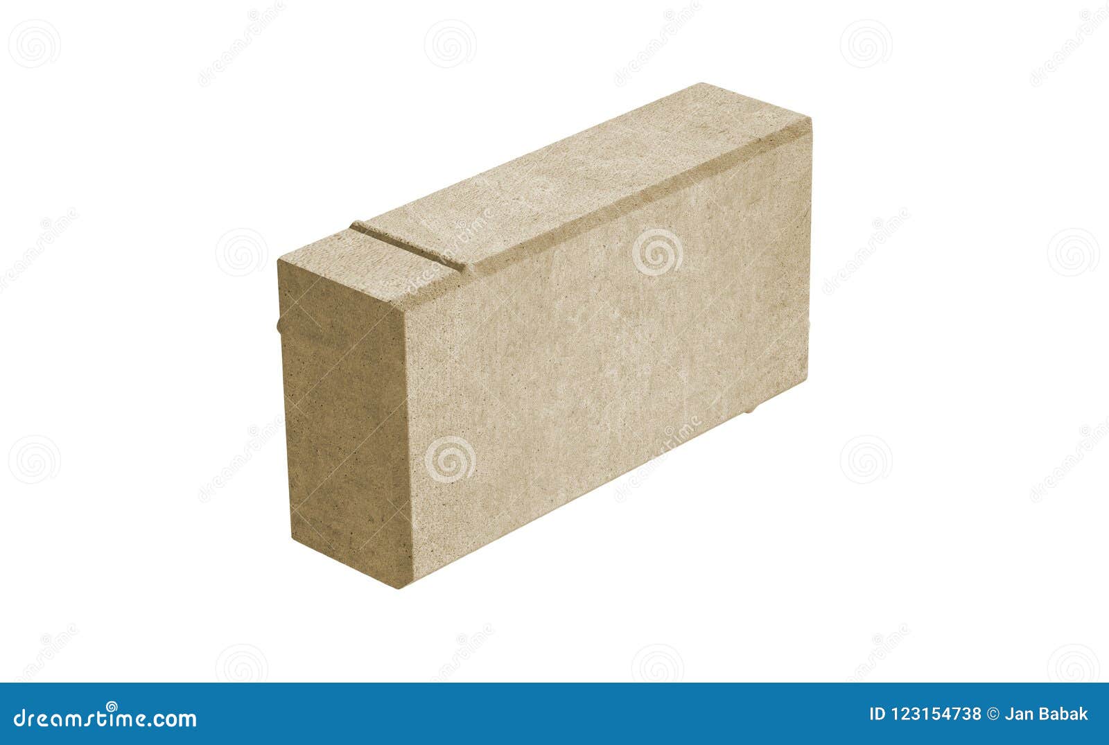 Render of Yellow Single Lock Paving Stone. Isolated on White Background ...