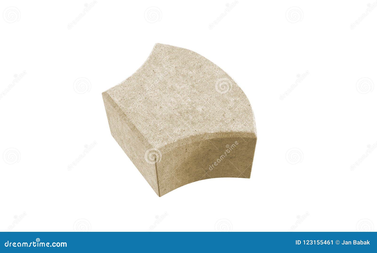 Render of Yellow Single Lock Paving Stone. Isolated on White Background ...