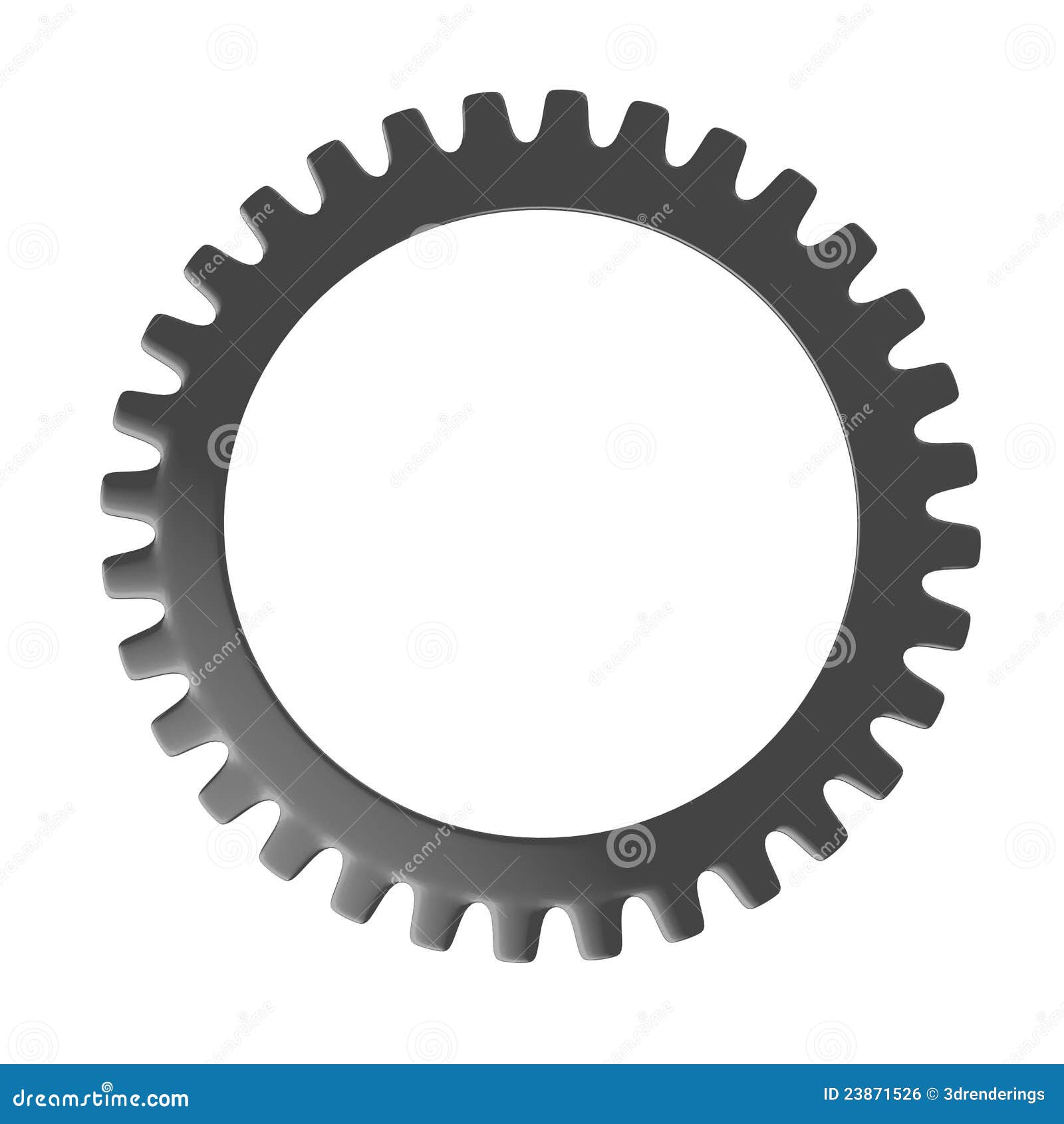 Rendered clock gear wheel stock illustration. Illustration of mechanics ...