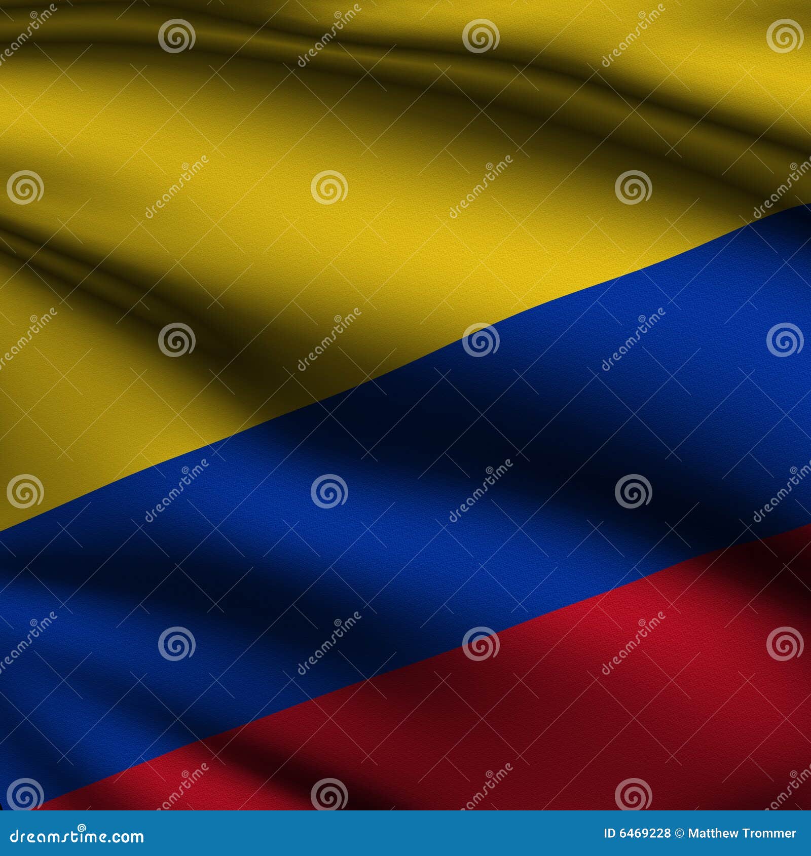 Rendered Colombian Square Flag Stock Illustration - Illustration of ...