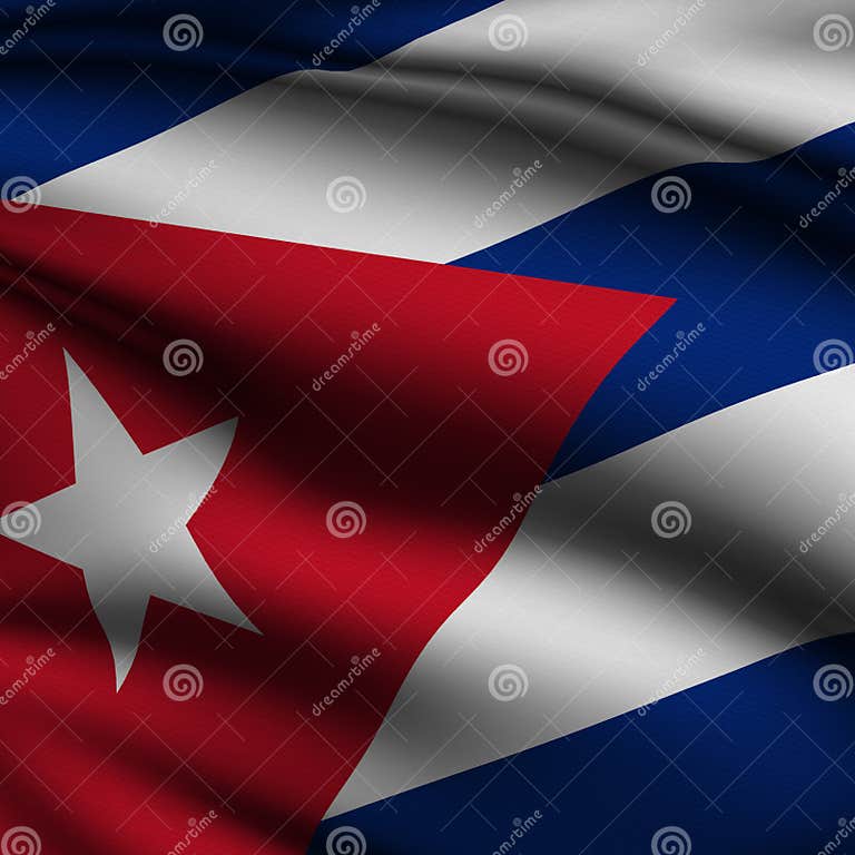 Rendered Cuban Square Flag stock illustration. Illustration of cuban ...