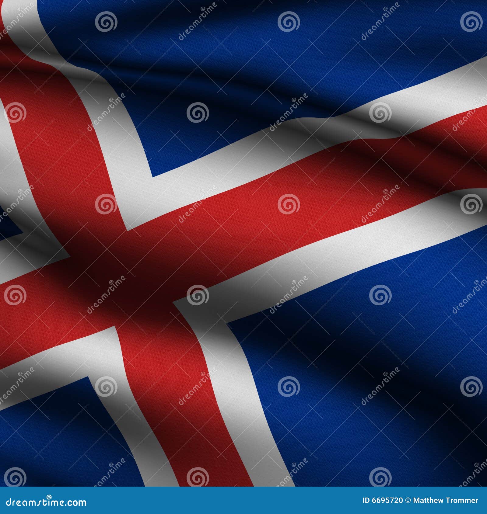 Rendered Icelandic Square Flag Stock Illustration - Illustration of ...