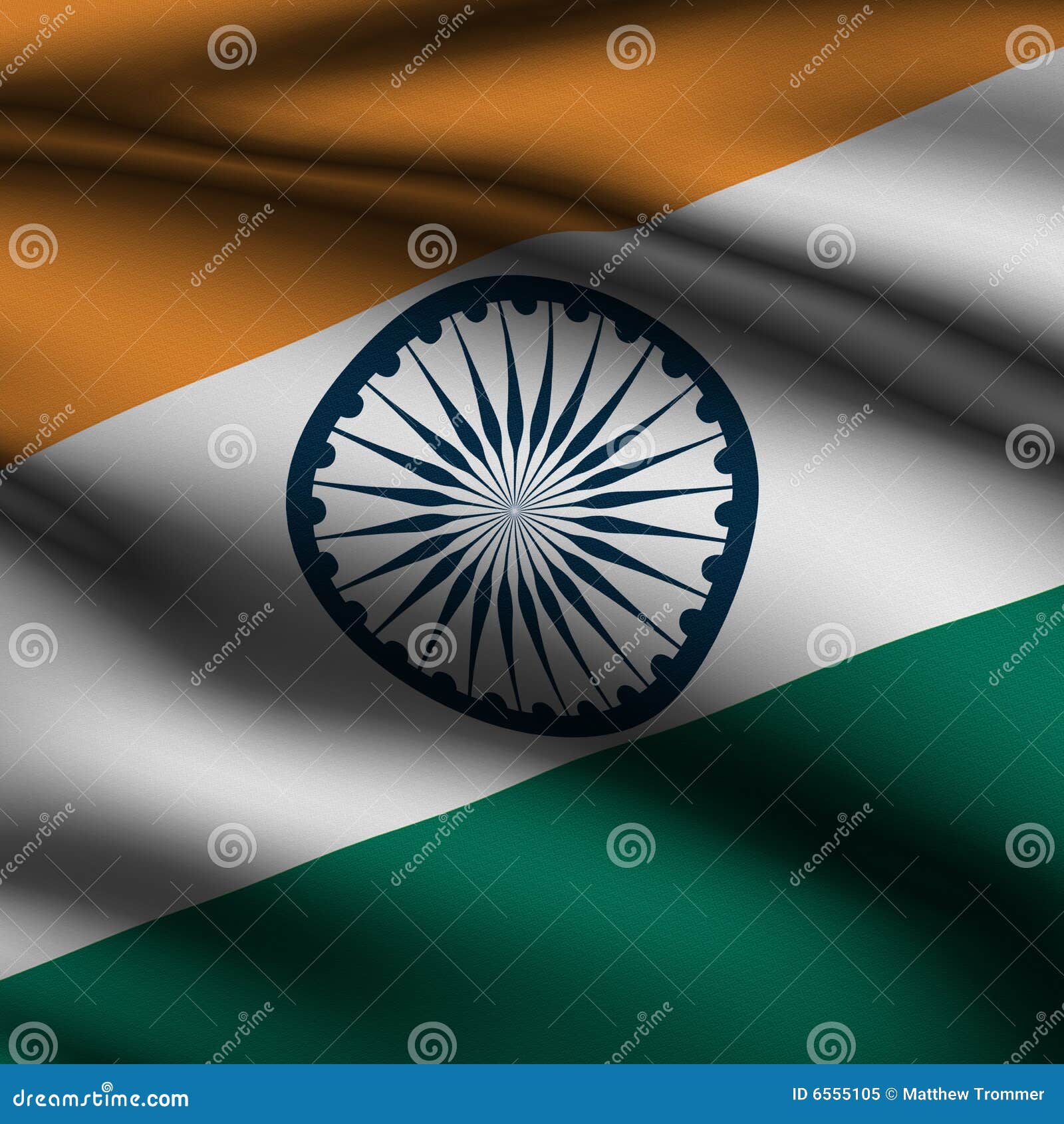 Rendered Indian Square Flag Stock Illustration - Illustration of india ...
