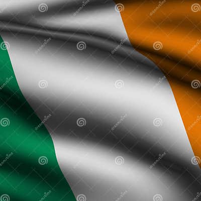 Rendered Irish Square Flag stock illustration. Illustration of flag ...