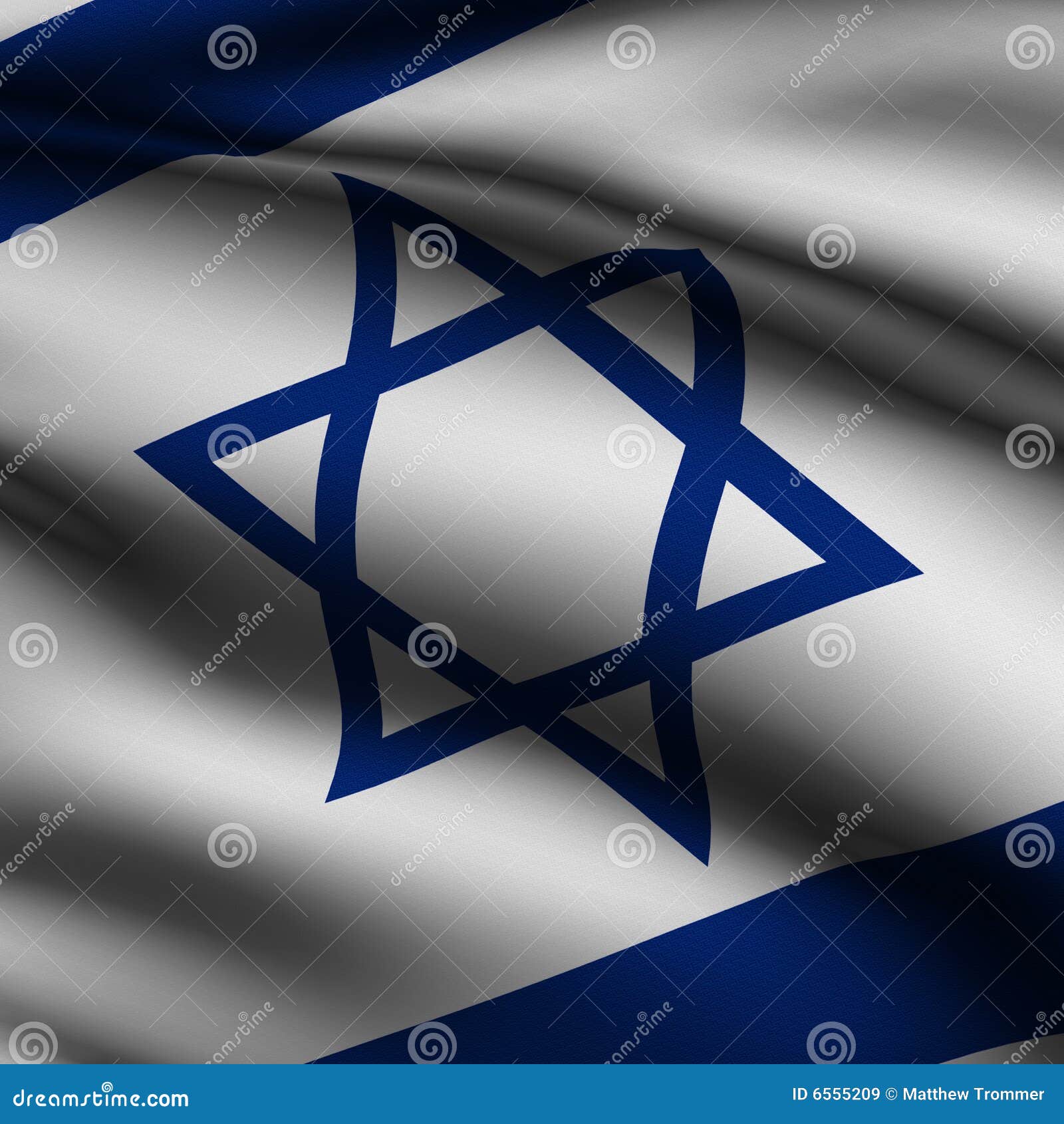 Rendered Israeli Square Flag Stock Illustration - Illustration of east ...
