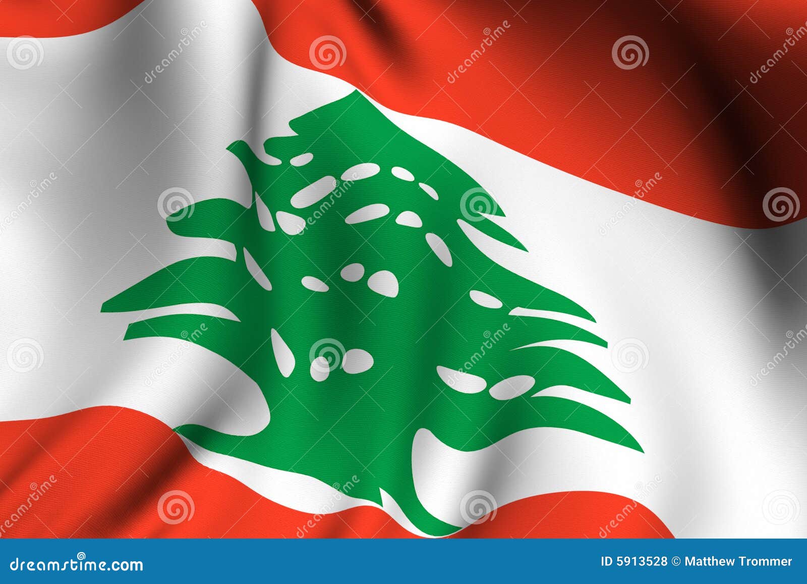 Rendered Lebanese Flag stock illustration. Illustration of east - 5913528