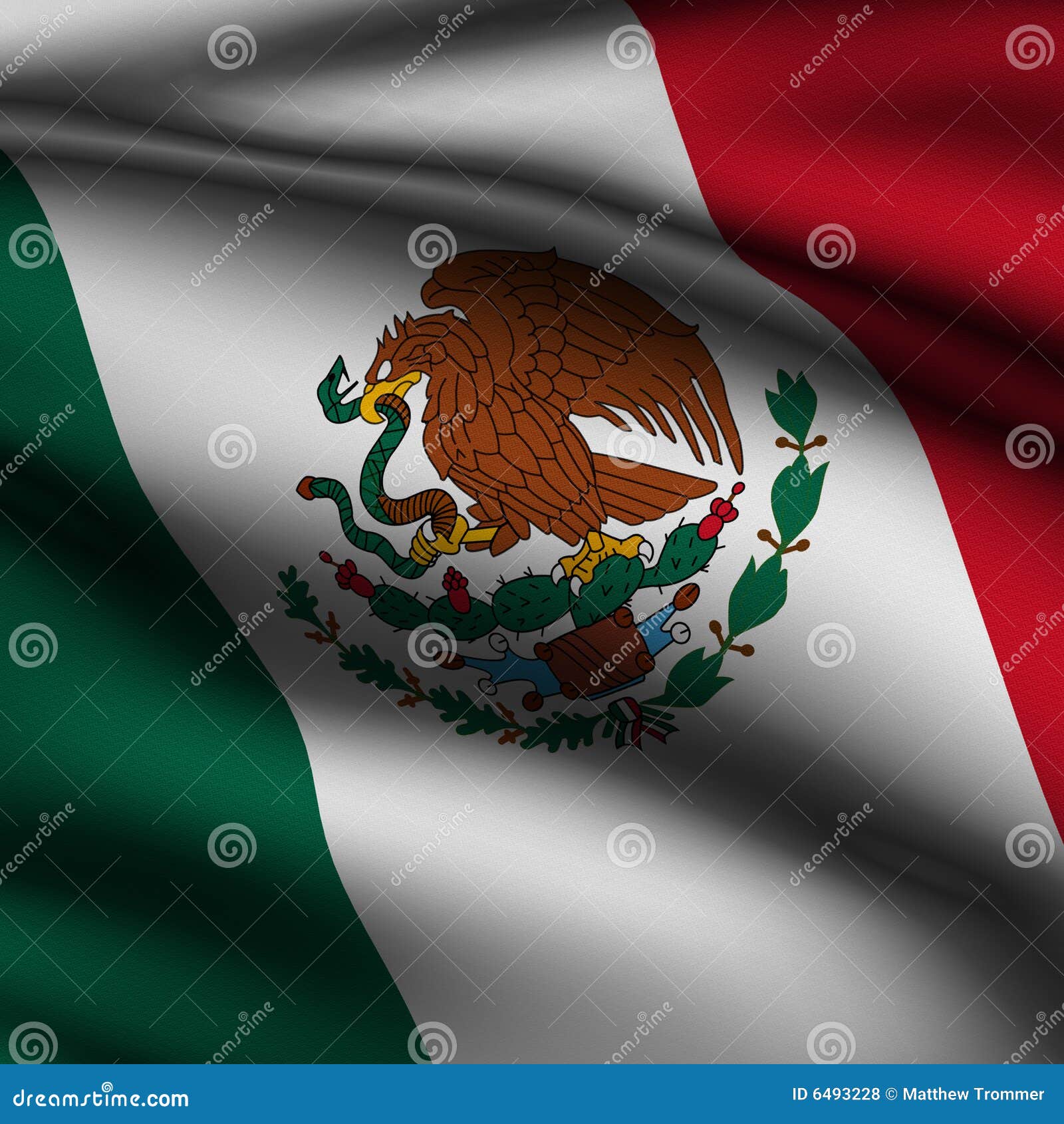 Rendered Mexican Square Flag Stock Illustration - Illustration of flag ...