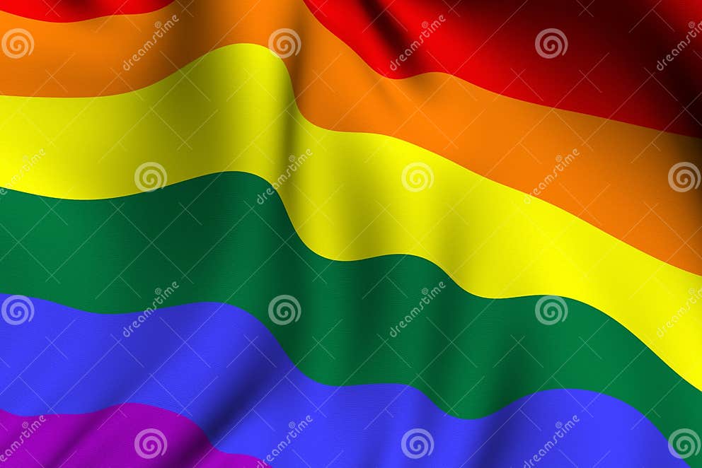 Rendered Rainbow Flag stock illustration. Illustration of render - 5715604