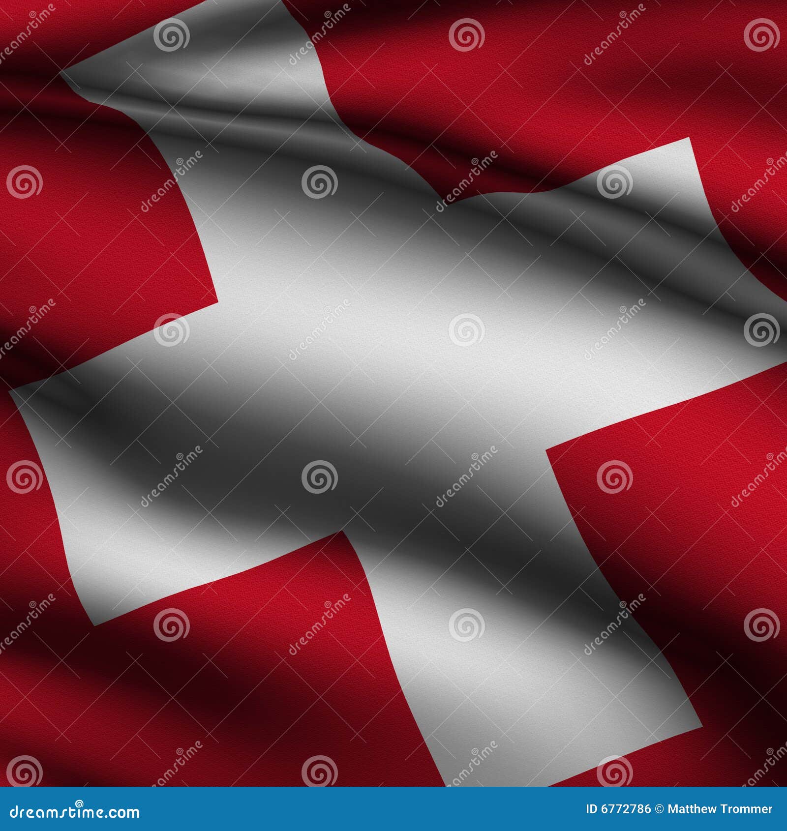 Rendered Swiss Square Flag stock illustration. Illustration of banner ...