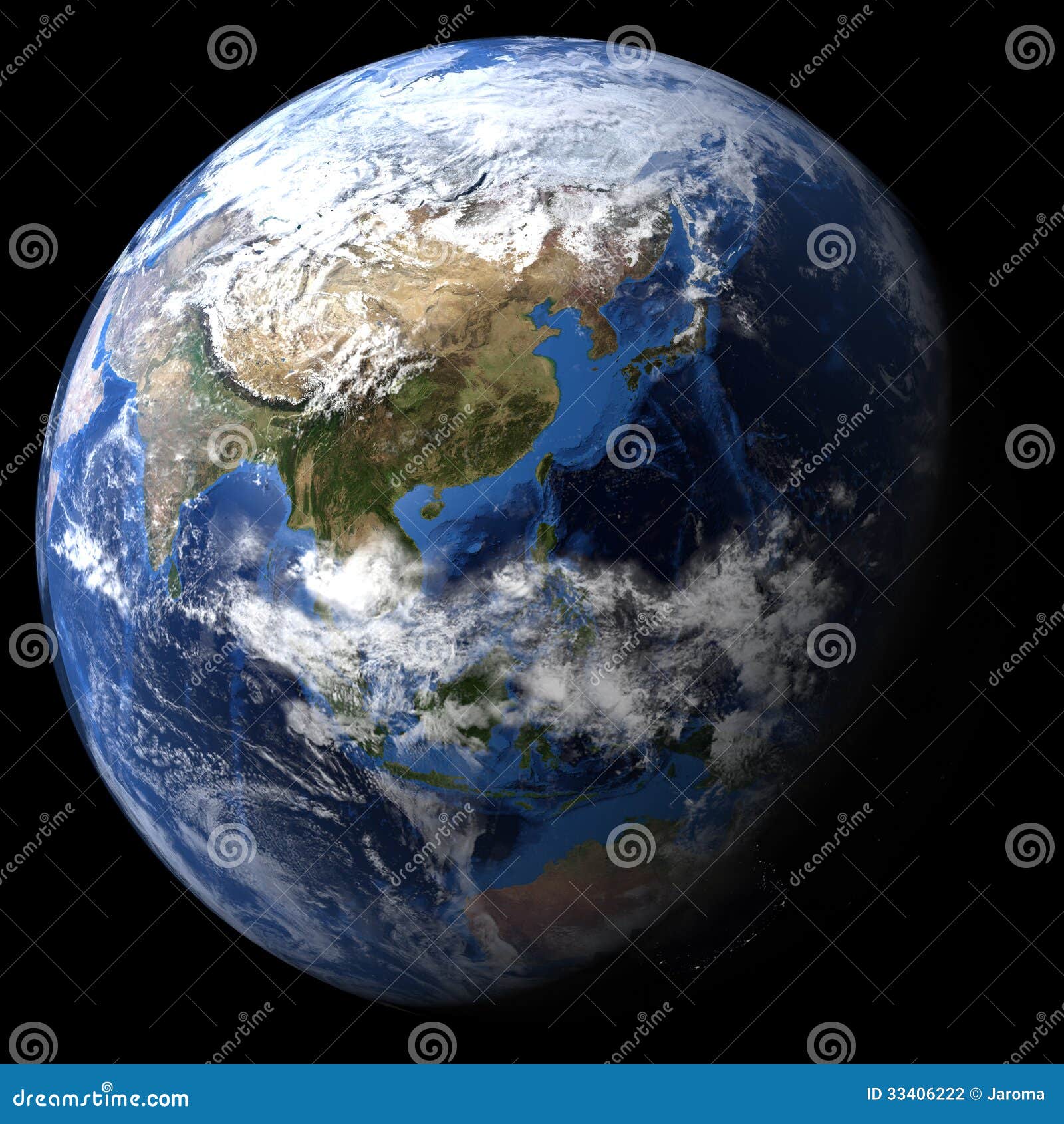 Rendered Three Dimensional Earth Stock Illustration - Illustration of ...