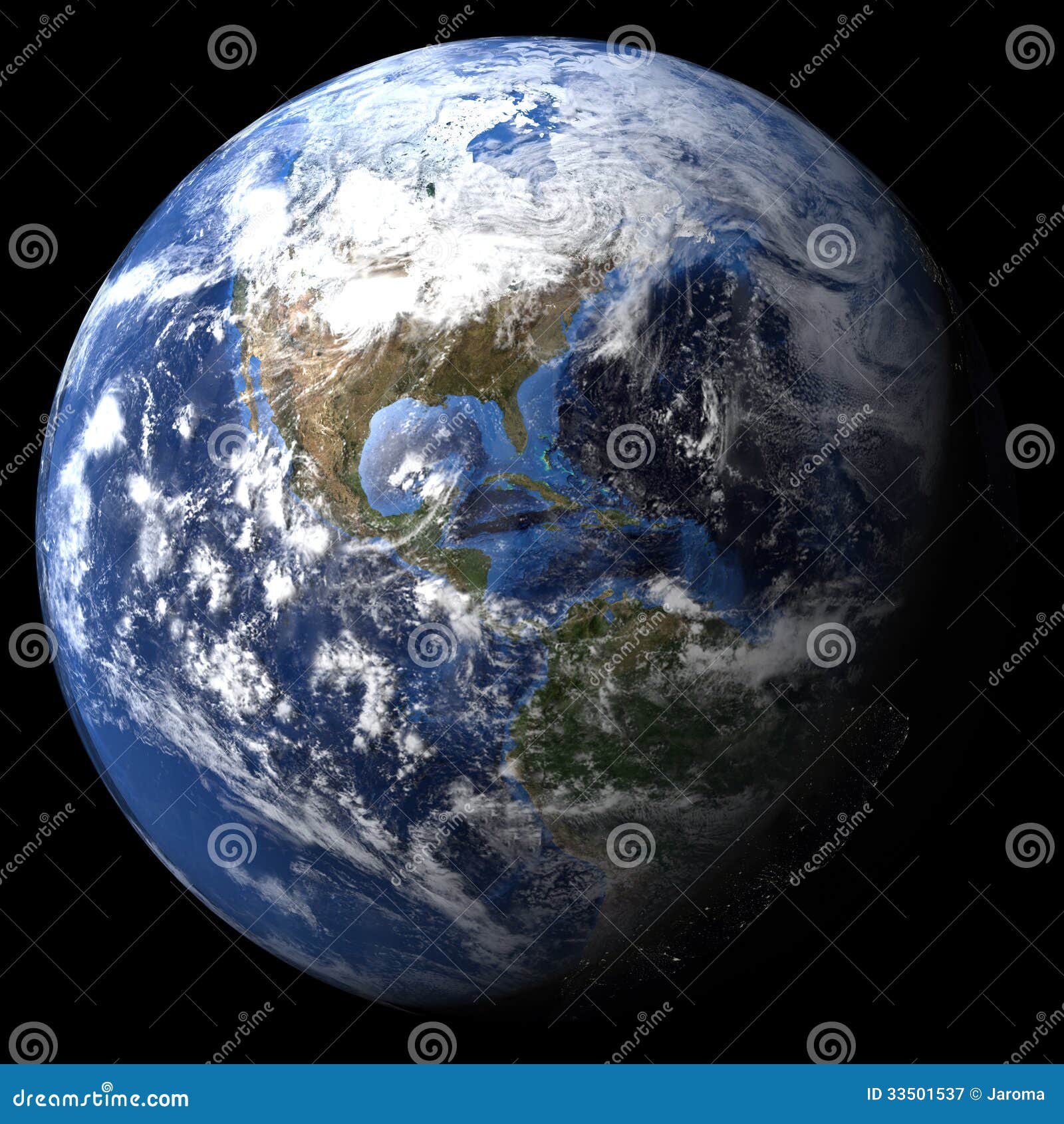 Rendered Three Dimensional Earth Stock Illustration - Illustration of ...