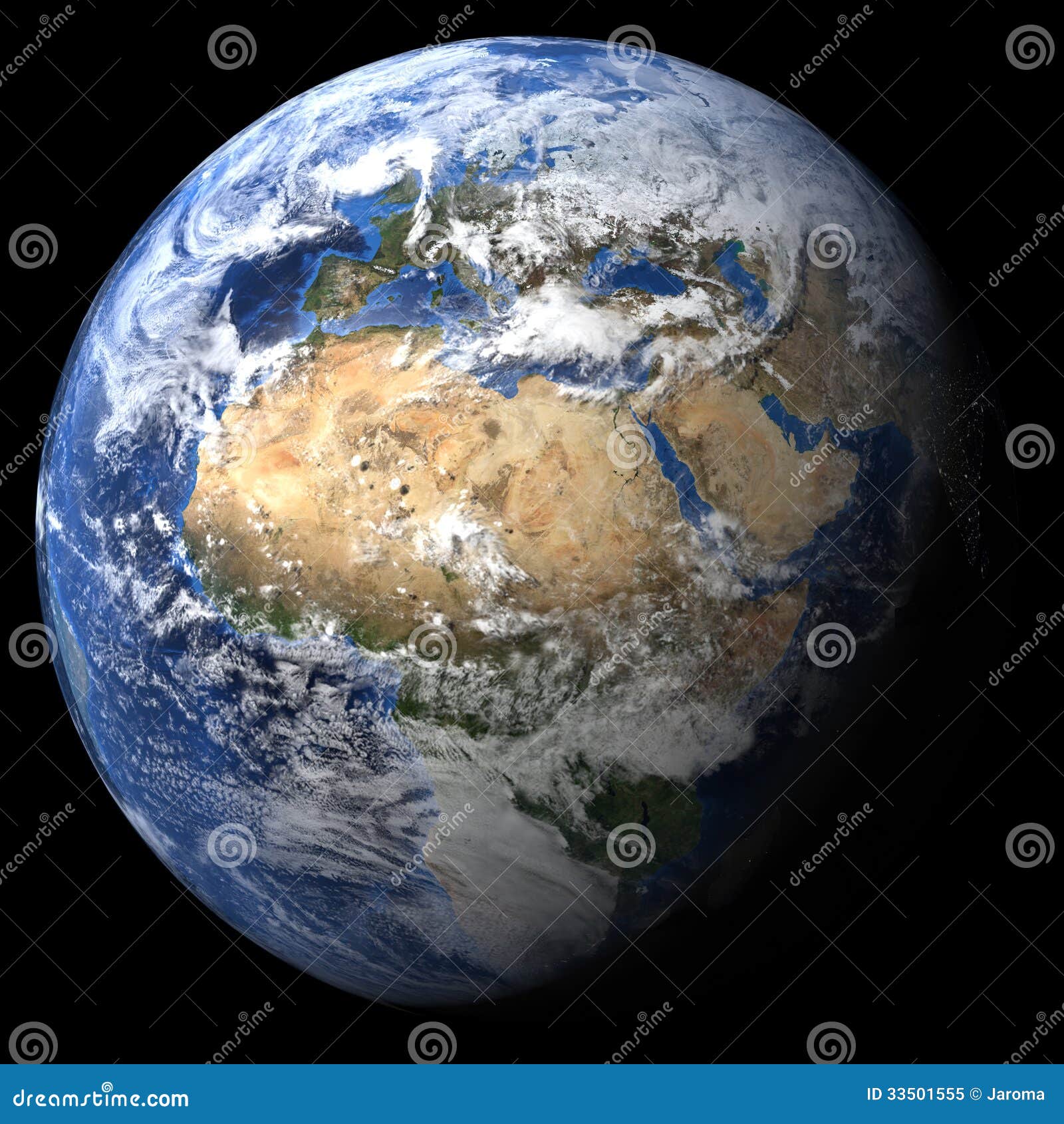Rendered Three Dimensional Earth Stock Illustration - Illustration of ...
