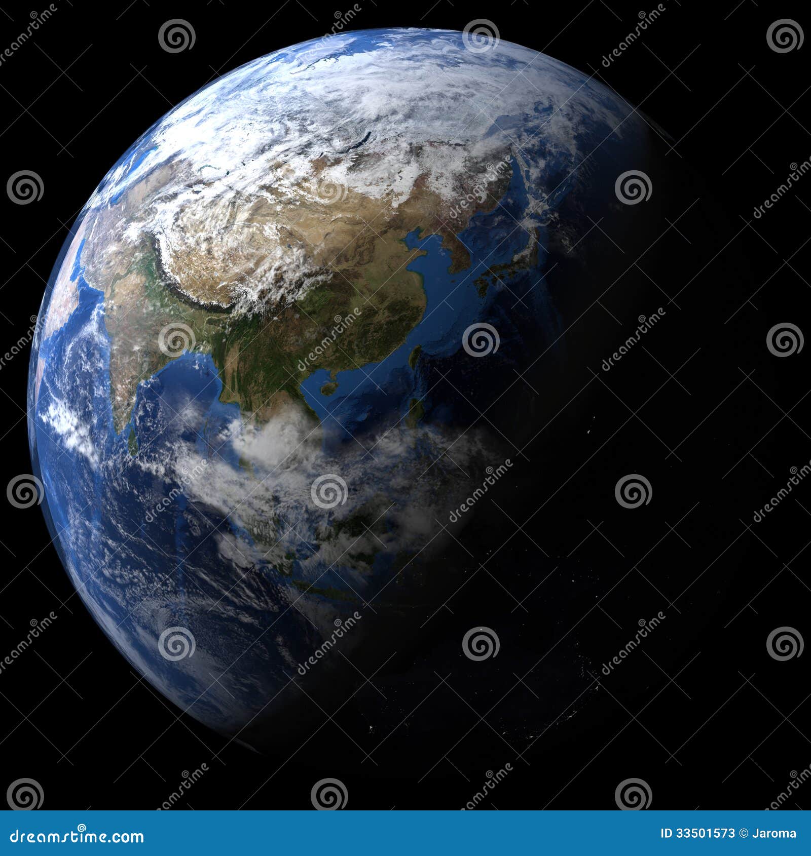 Rendered Three Dimensional Earth Stock Illustration - Illustration of ...