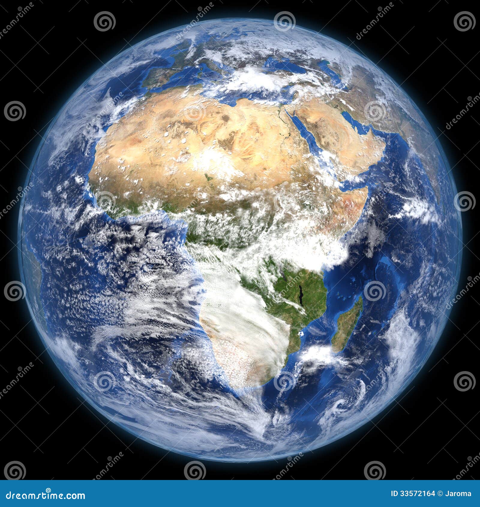 Rendered Three Dimensional Earth Stock Photo - Image of natural ...