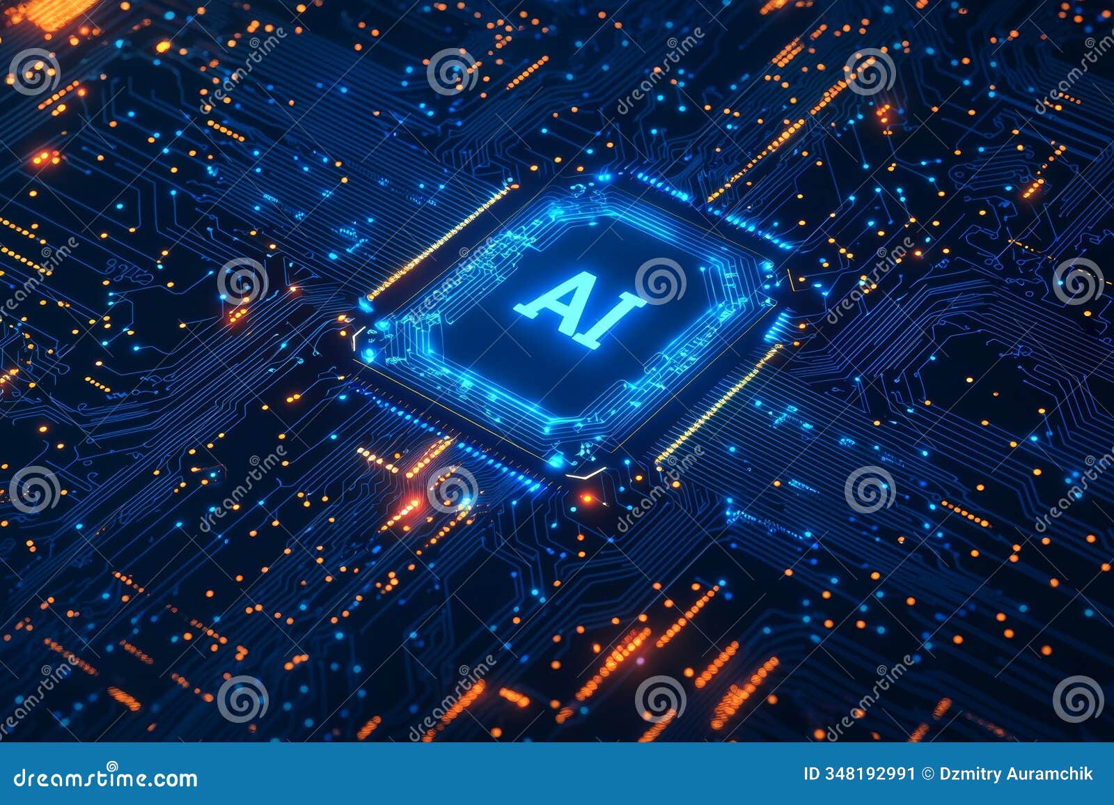 Rendering of Abstract AI Using Overlapping Graphics and Code Snippets on a White Background ...