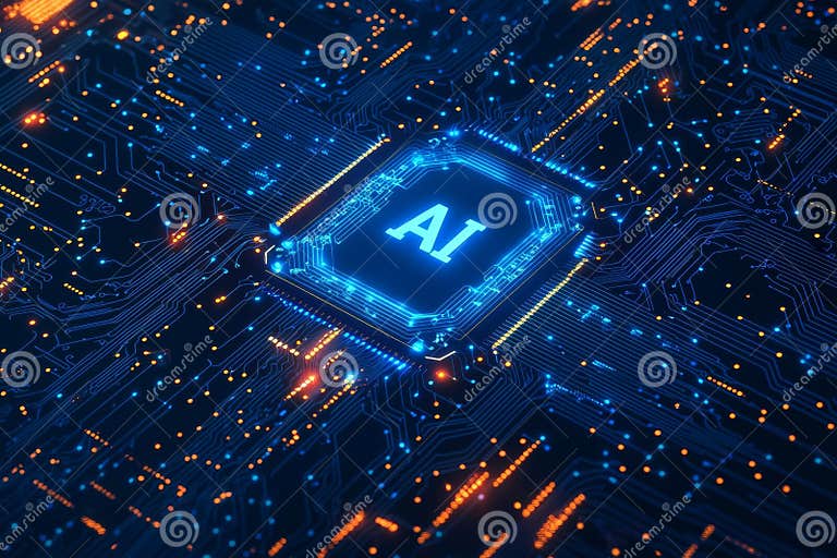 Rendering of Abstract AI Using Overlapping Graphics and Code Snippets ...