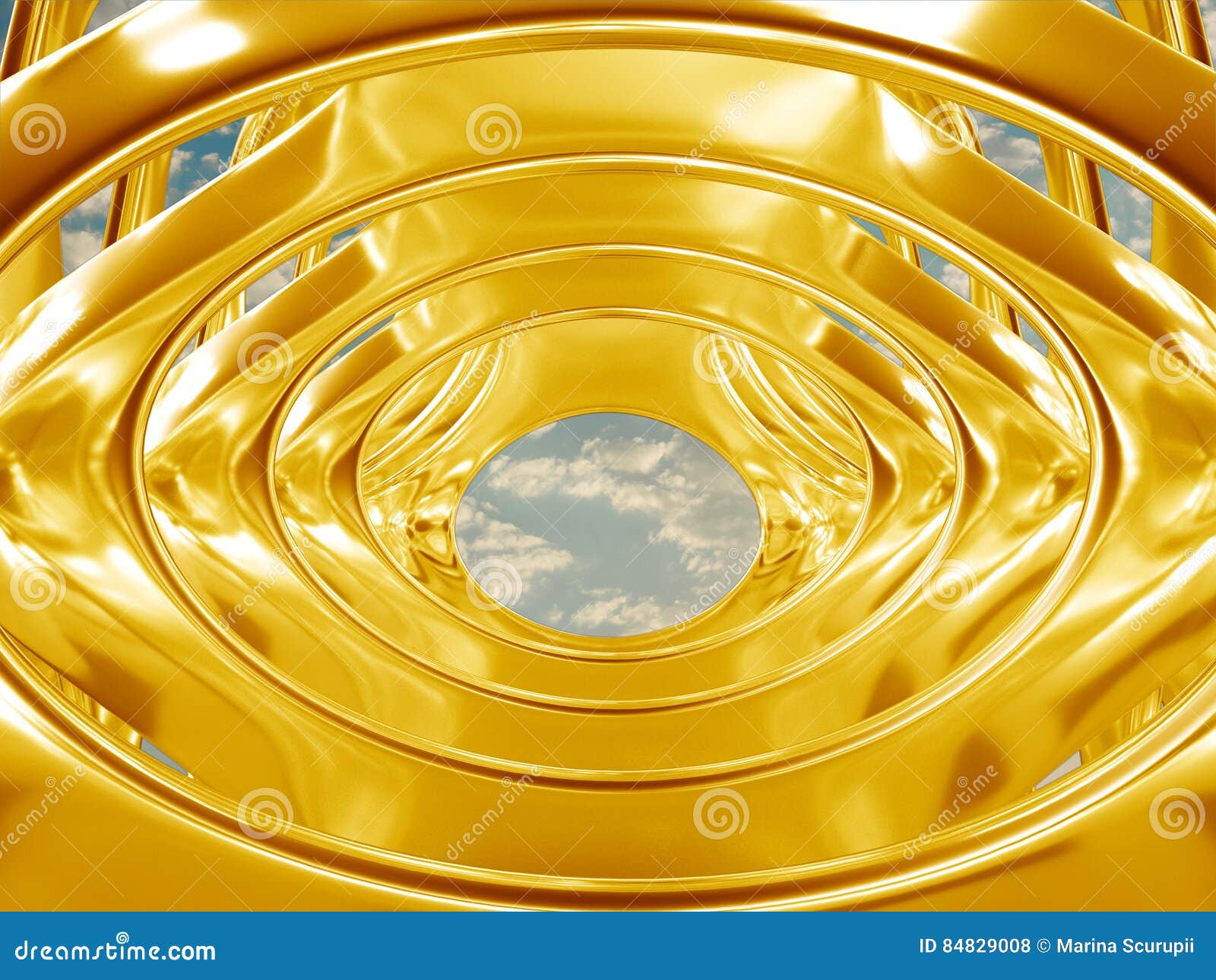 Rendering Abstract Bionic Structure Stock Illustration - Illustration ...