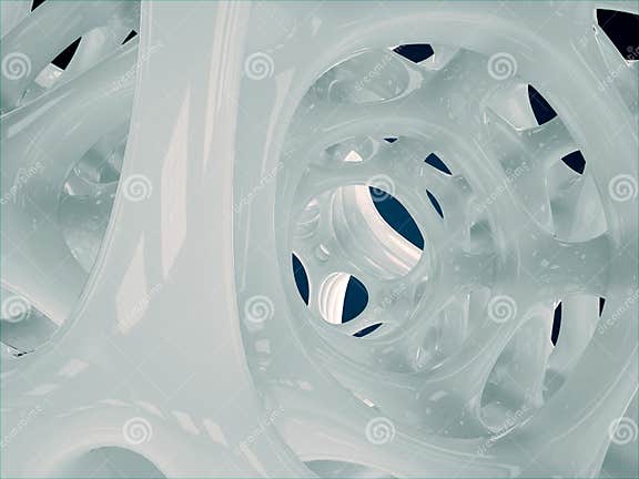 Rendering Abstract Bionic Structure Stock Illustration - Illustration ...
