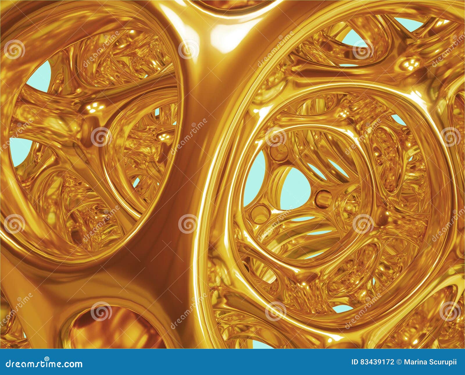 Rendering Abstract Bionic Structure Stock Illustration - Illustration ...