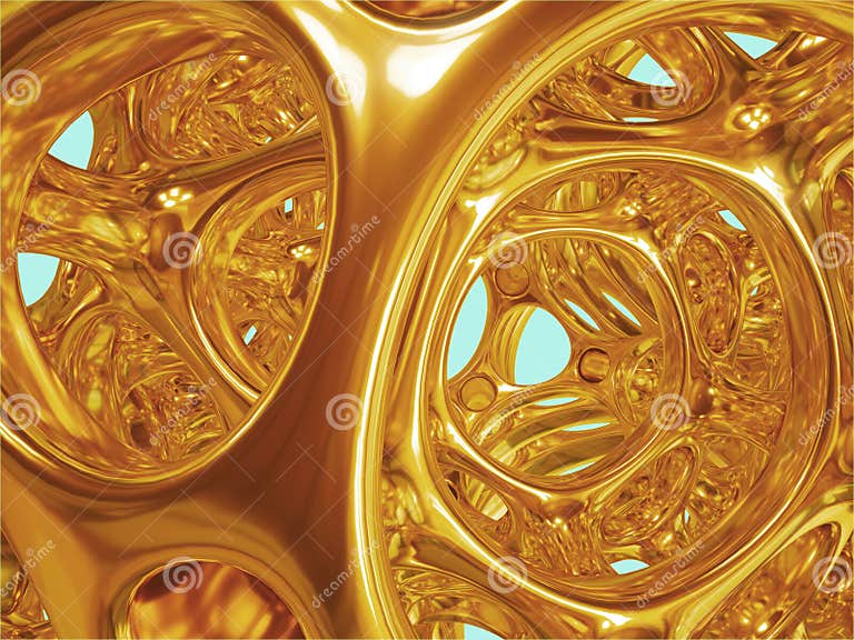 Rendering Abstract Bionic Structure Stock Illustration - Illustration ...