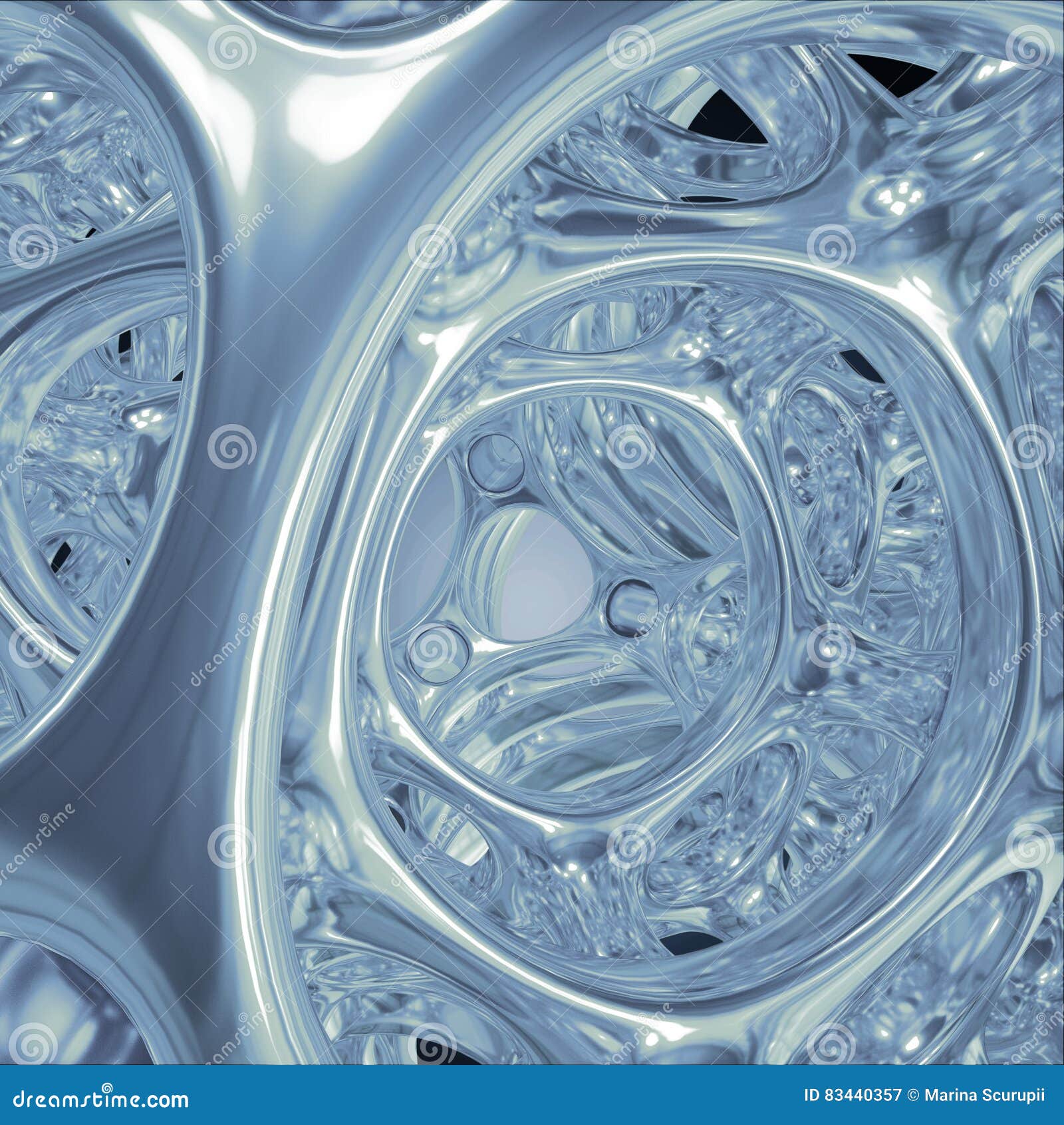 Rendering Abstract Bionic Structure Stock Illustration - Illustration ...