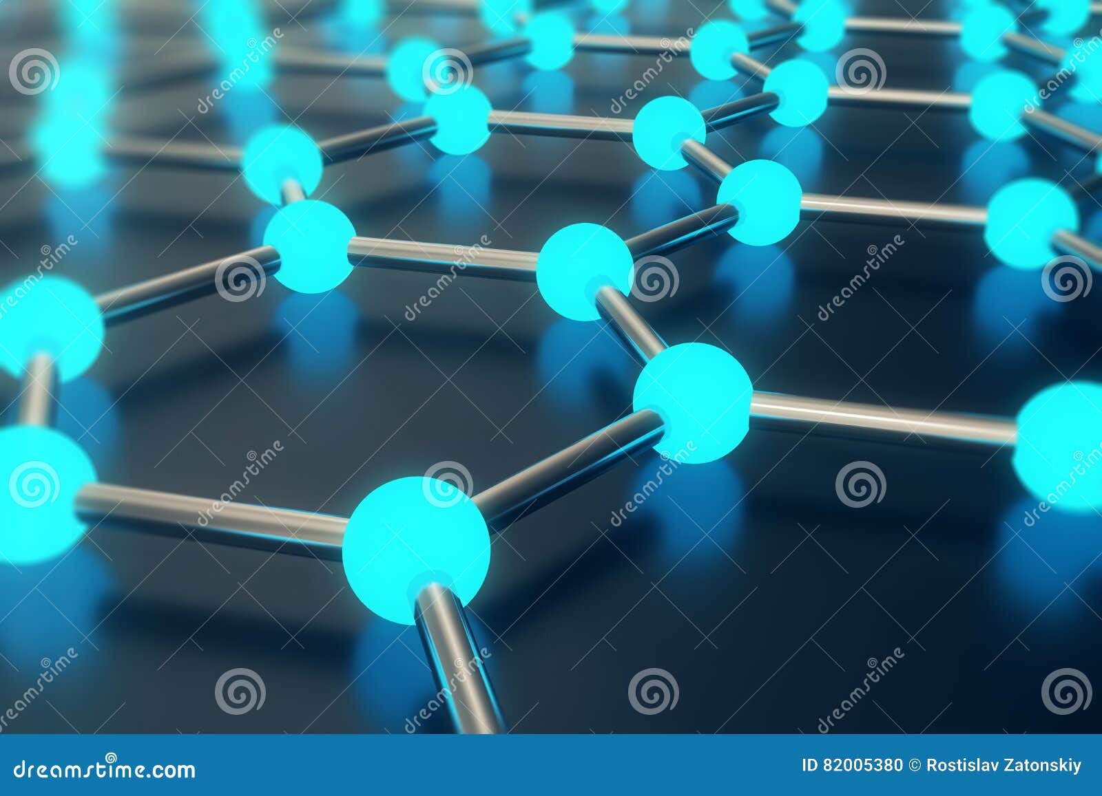 Graphene Atomic Structure On White Background Stock Illustration ...