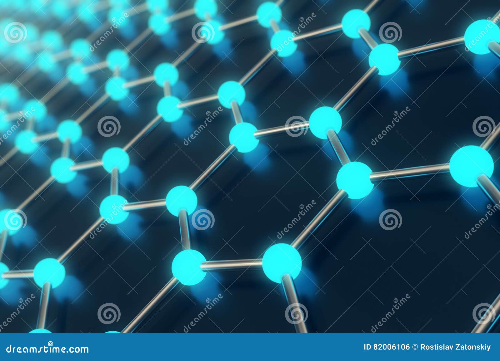 Graphene Atomic Structure On White Background Stock Illustration ...