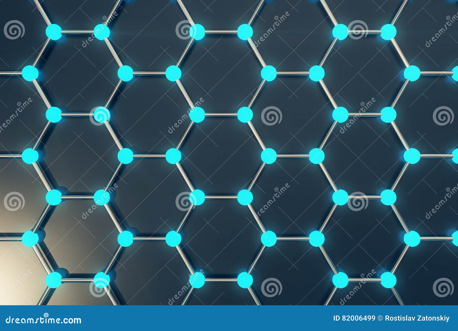 Graphene Atomic Structure On White Background Stock Illustration ...