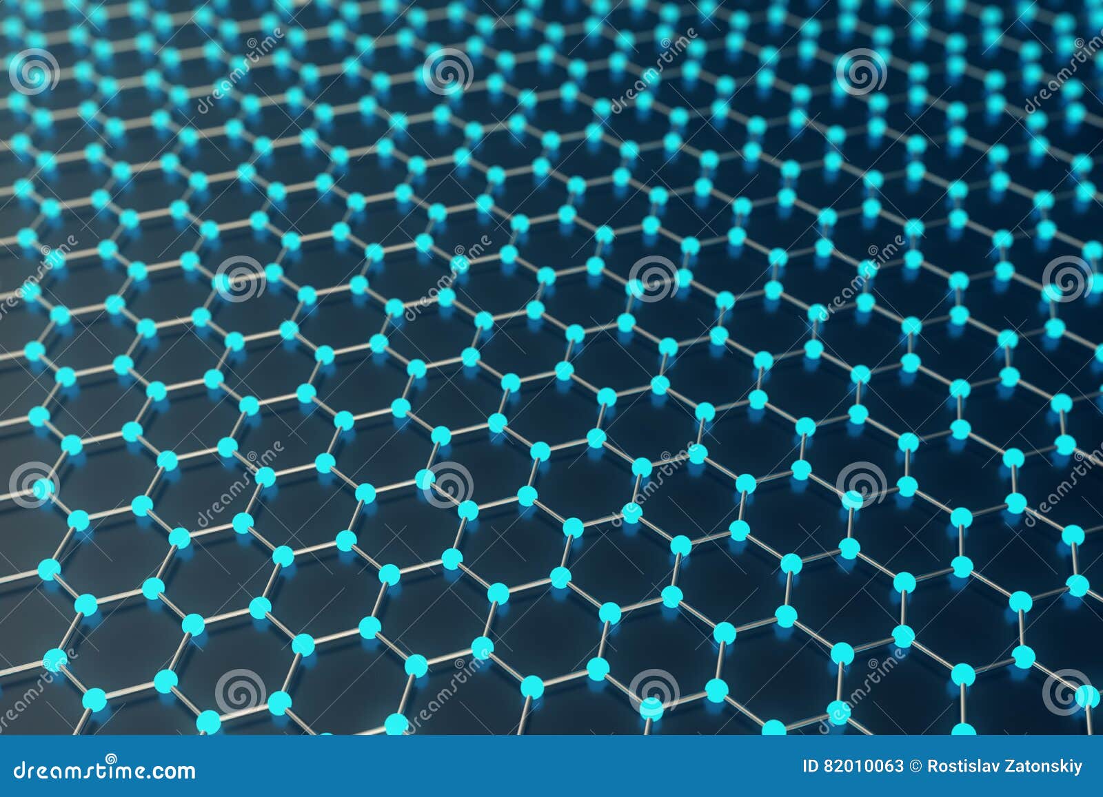 Graphene Atomic Structure On White Background Stock Illustration ...