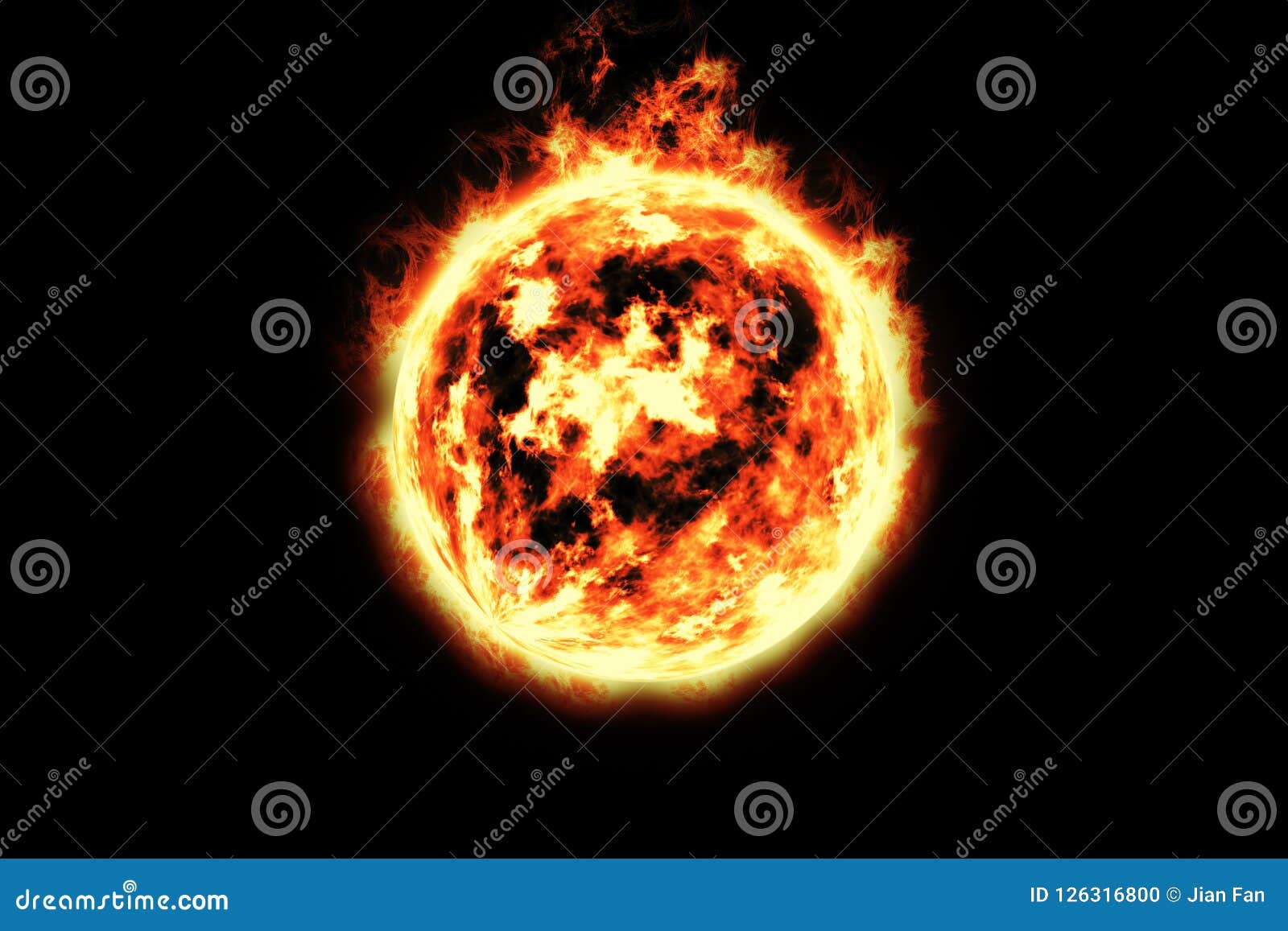 3d Rendering, Fireball, Flaming Fire Royalty-Free Stock Photo ...