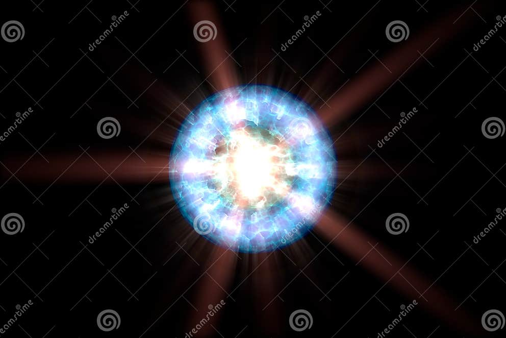 3D Rendering, Blue Flame Effect Stock Illustration - Illustration of ...