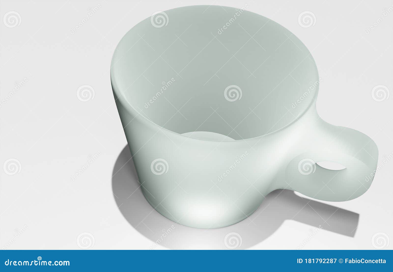 Rendering Background of a White Cup with Shadow Stock Illustration ...