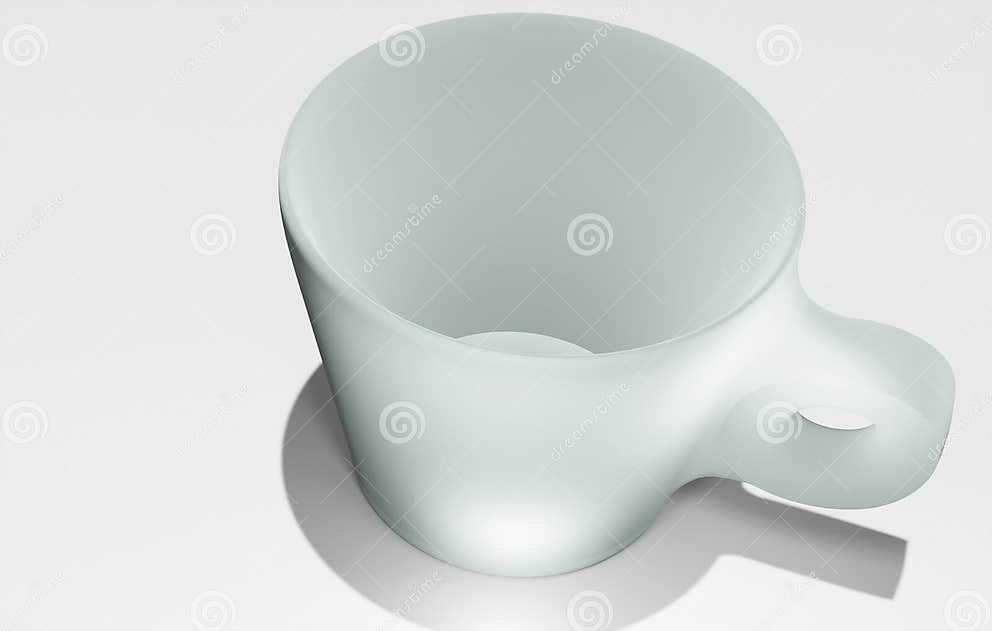 Rendering Background of a White Cup with Shadow Stock Illustration ...