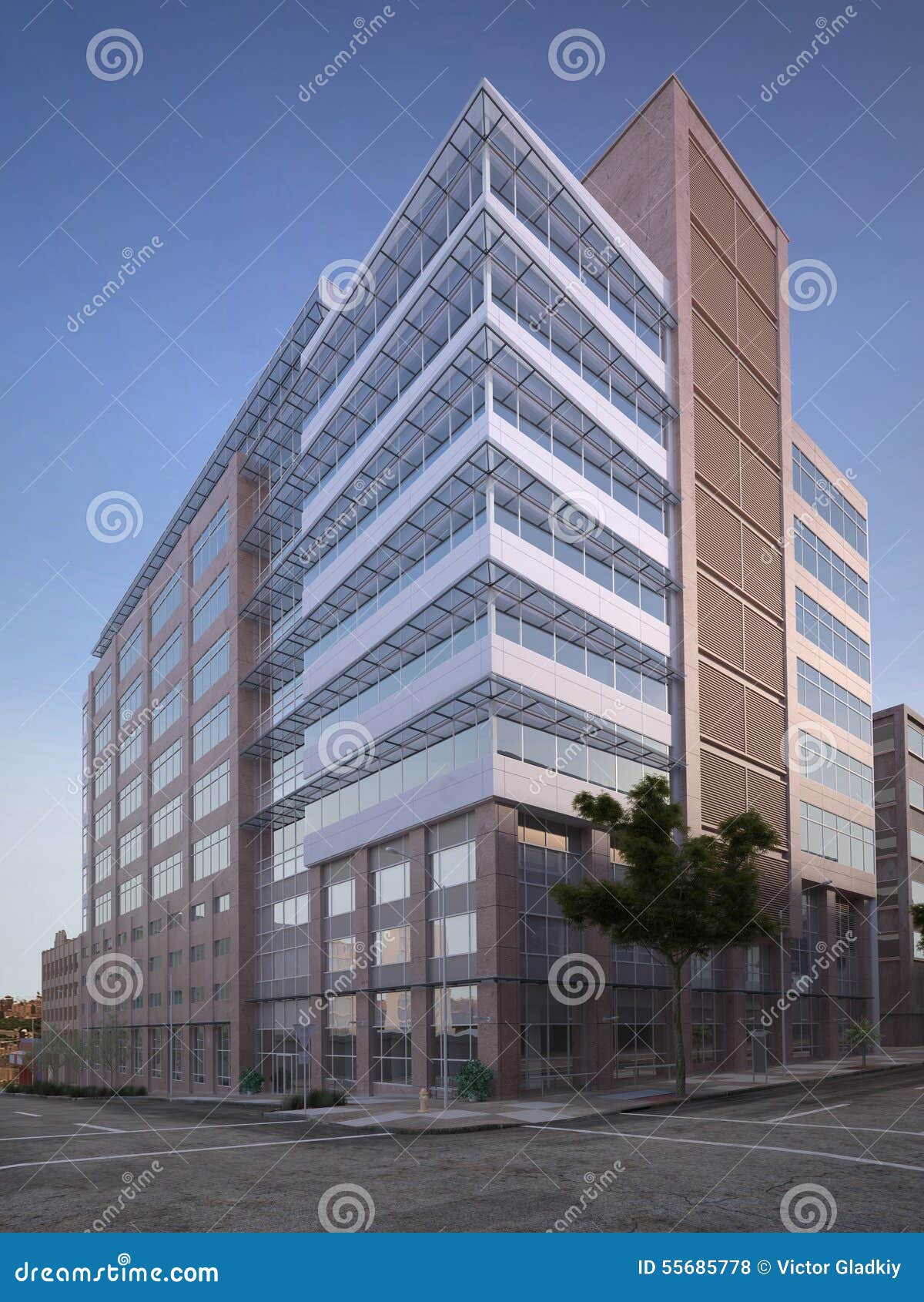 Rendering of a building stock illustration. Illustration of design ...