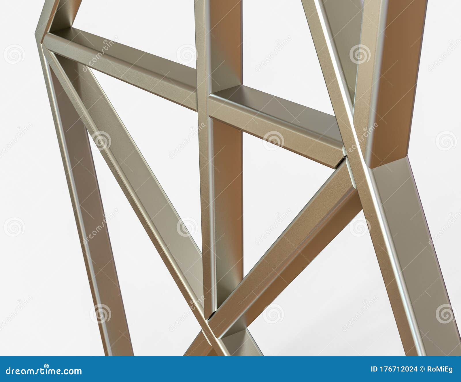 Rendering Of A Cad Model Of A Steel Framework Construction Stock Photo ...