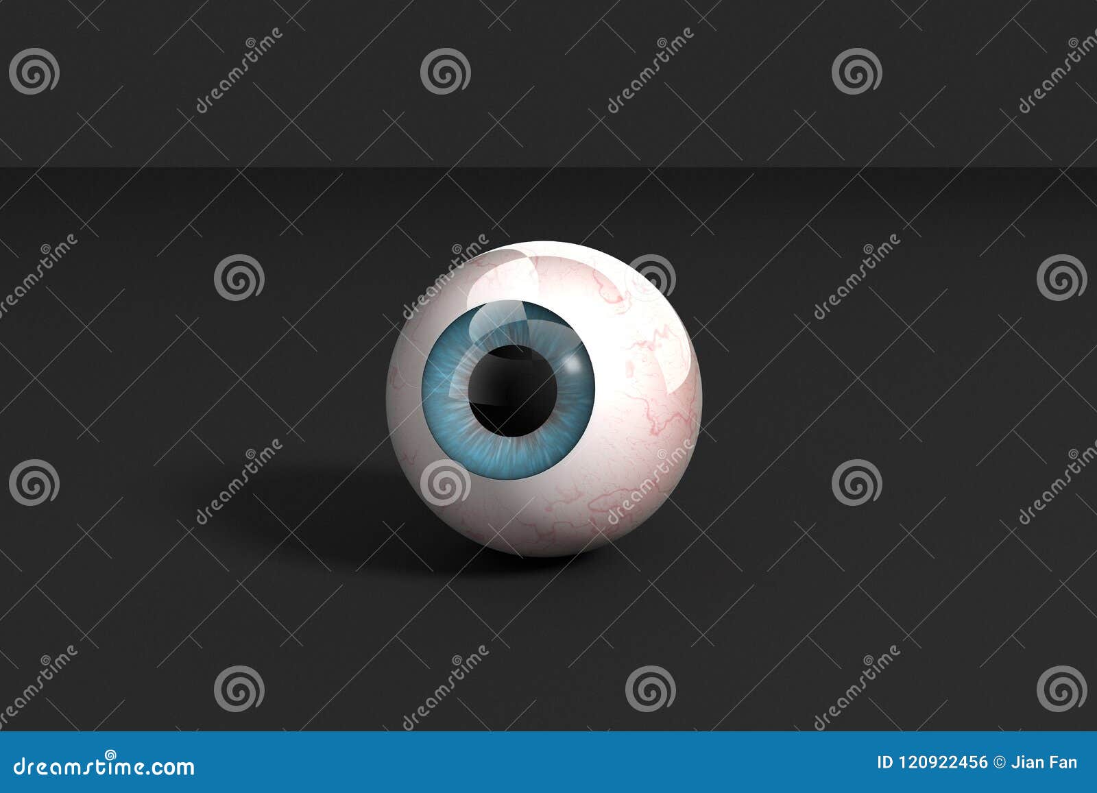 3d Rendering, Realistic Human Eye Model Stock Illustration ...