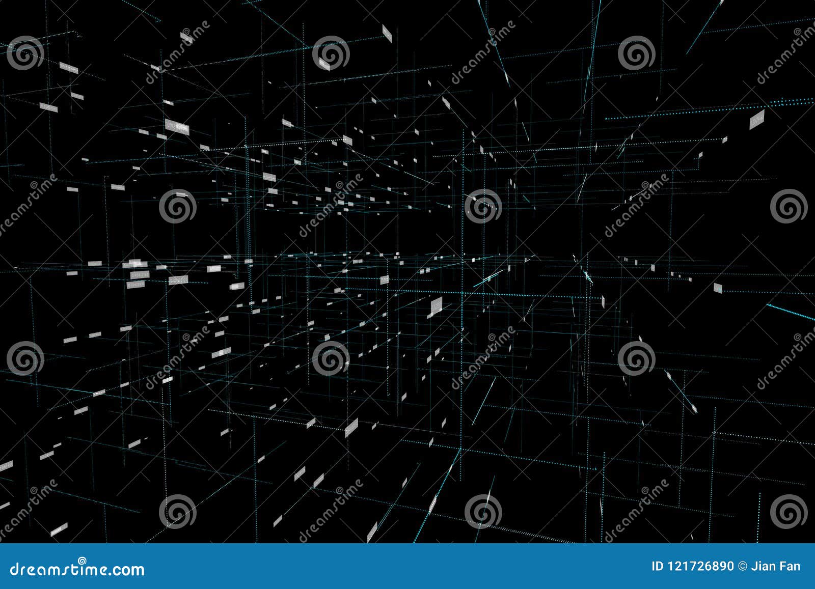 Internet and Data Science Fiction Background Stock Illustration ...
