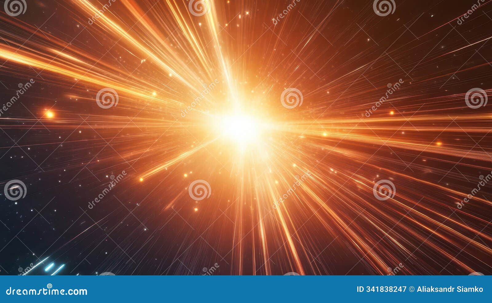 Rendering of Fast Motion Light Streaks with a Glowing Sun Flare ...