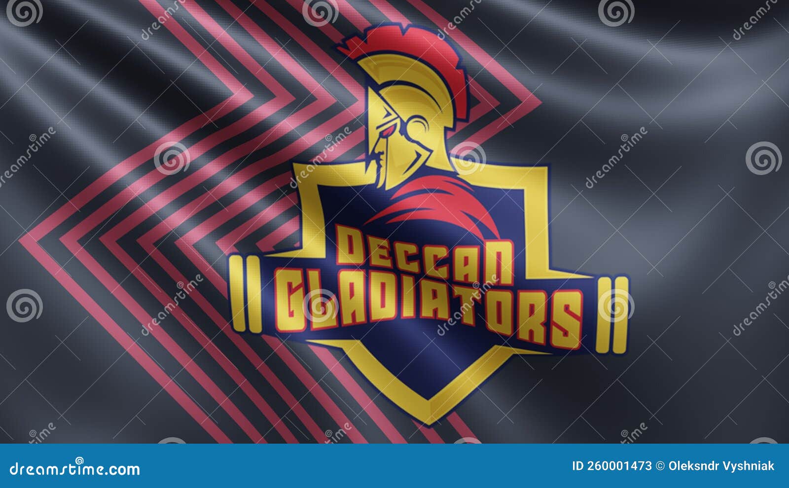 Rendering of the Flag of the Dean Gladiators Cricket Team that is ...