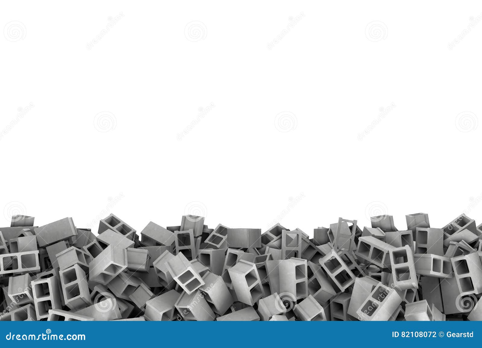 3d Rendering Of Cinder Blocks Isolated On The White Background ...