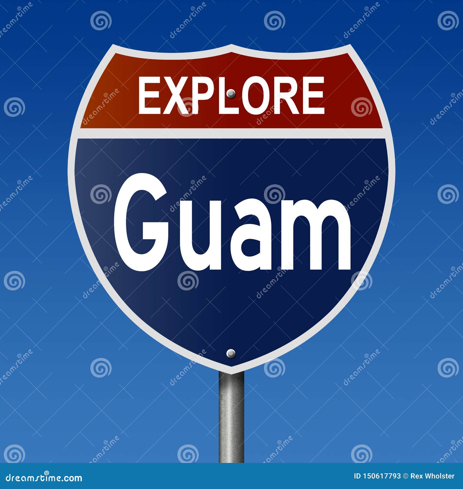 Explore Guam highway sign stock illustration. Illustration of antonio ...