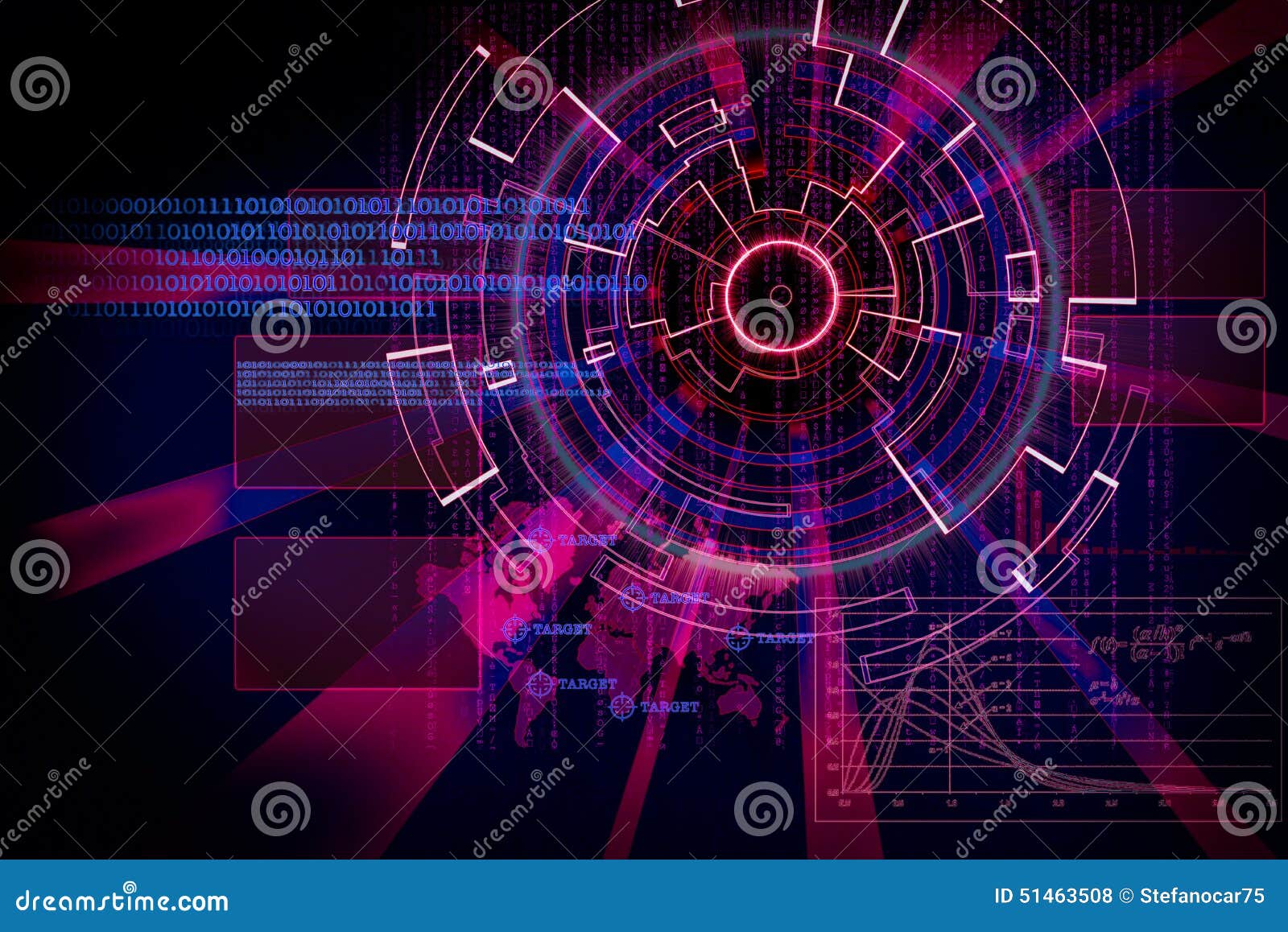 Rendering Of A Futuristic Cyber Background Target With Laser Light ...