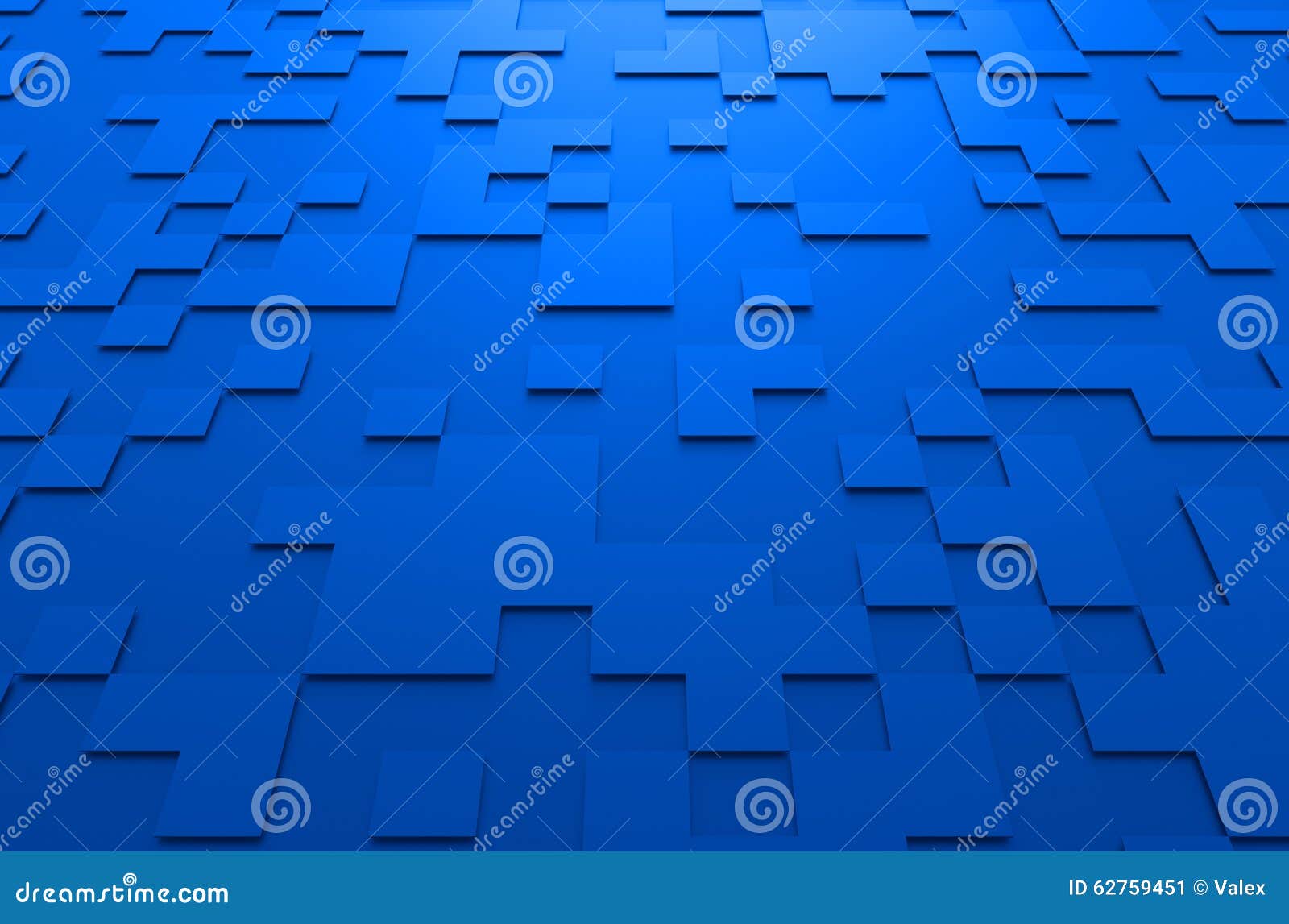 Rendering of Futuristic Surface with Squares Stock Illustration ...